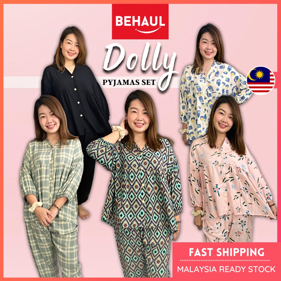 BEHAUL Dolly Pyjamas Set Women Sleepwear Women Pyjamas Women Baju Tidur ...