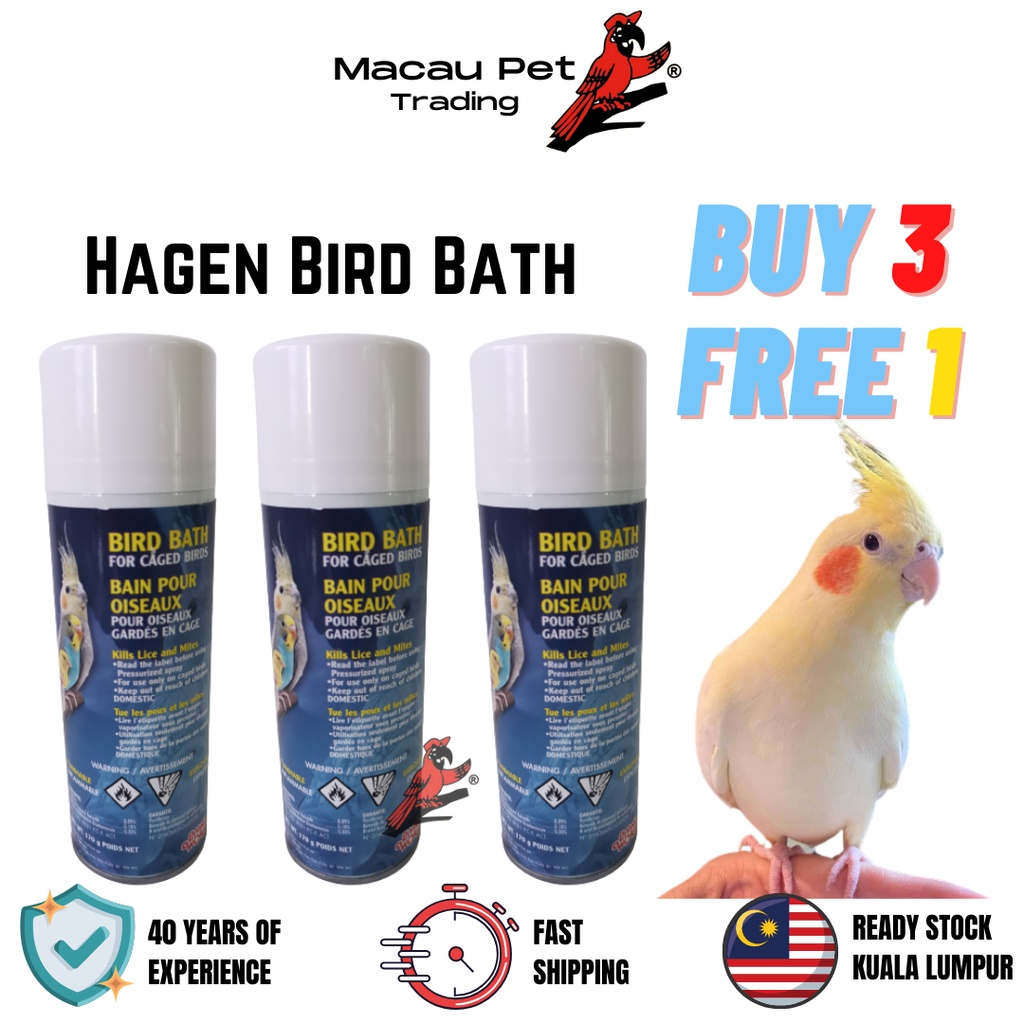MPT Hagen Bird Bath & Bird Shampoo Mandian Burung Parrot Cockatiel ...