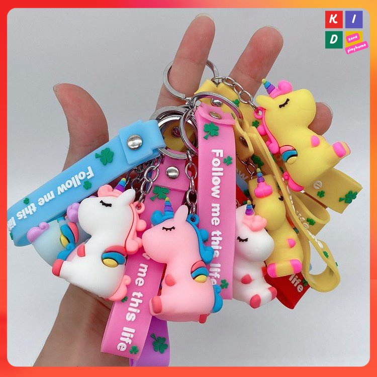 🔥Ready Stock🔥Cute Chubby Key Ring Cartoon Key Chains Portable Unicorn ...