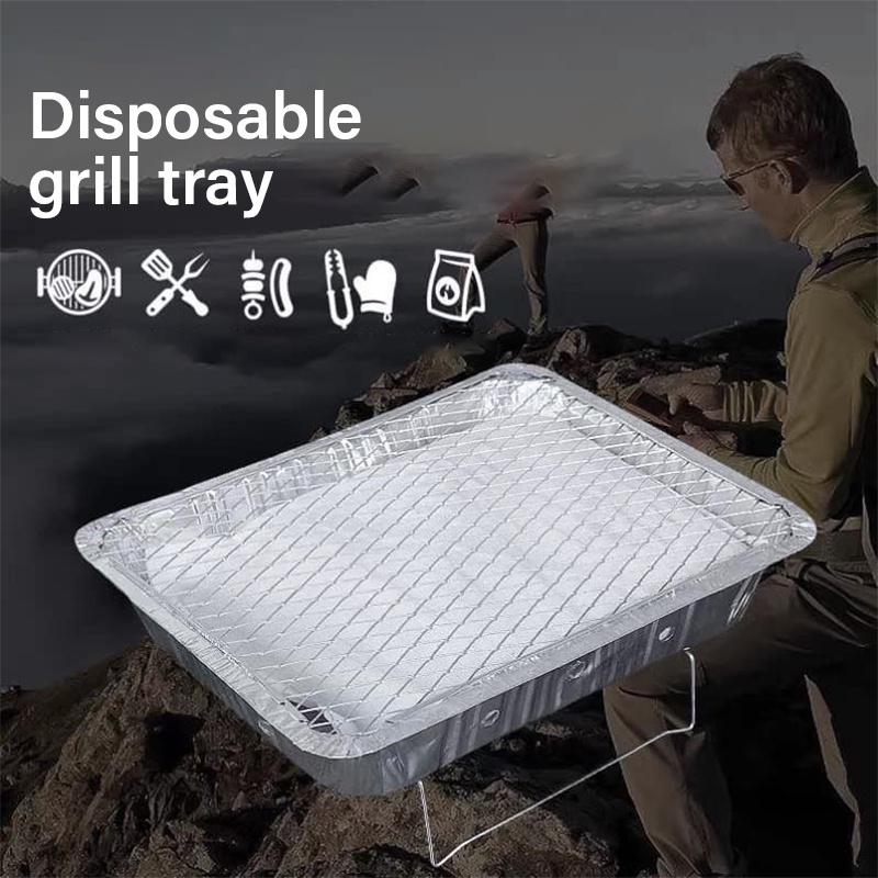TDLV Disposable BBQ Grill Outdoor DIY Disposable Instant BBQ Grill Set ...