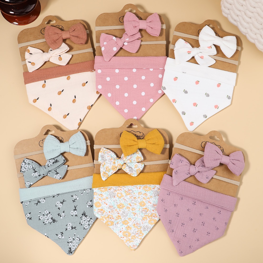 KidsBows Triangle Muslin Cotton Baby Bib (3 Pcs) | Shopee Malaysia