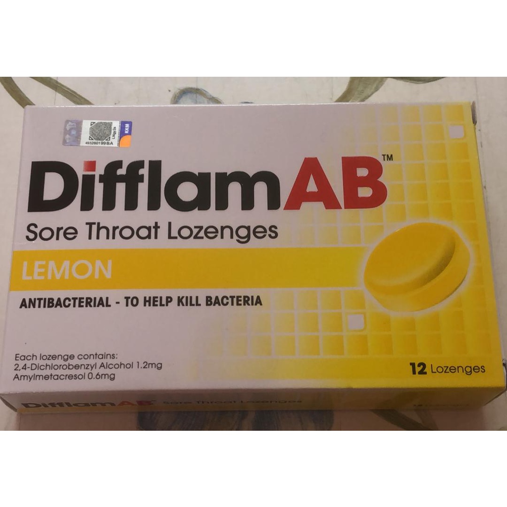 DIFFLAM AB (LEMON ) 12LOZENGES | Shopee Malaysia