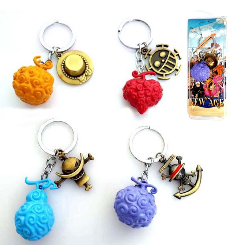 Hychumey One Piece Devil Fruit Keychain Luffy Ace Law Schoolbag Pendant ...