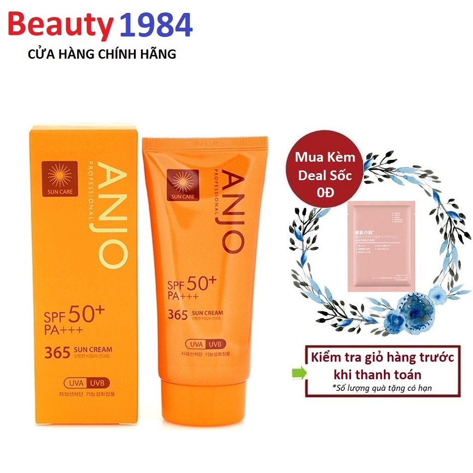 Anjo Professional Sunscreen SPF 50+ PA+++ 365 Sun Cream 70g | Shopee ...