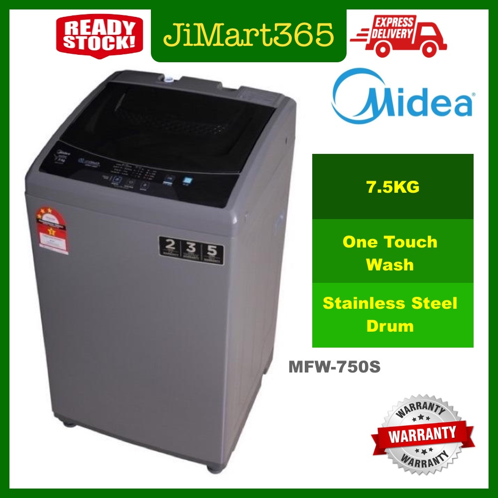 Midea 7.5KG Fully Auto Washing Machine Washer Mesin Basuh Midea 8.5KG ...