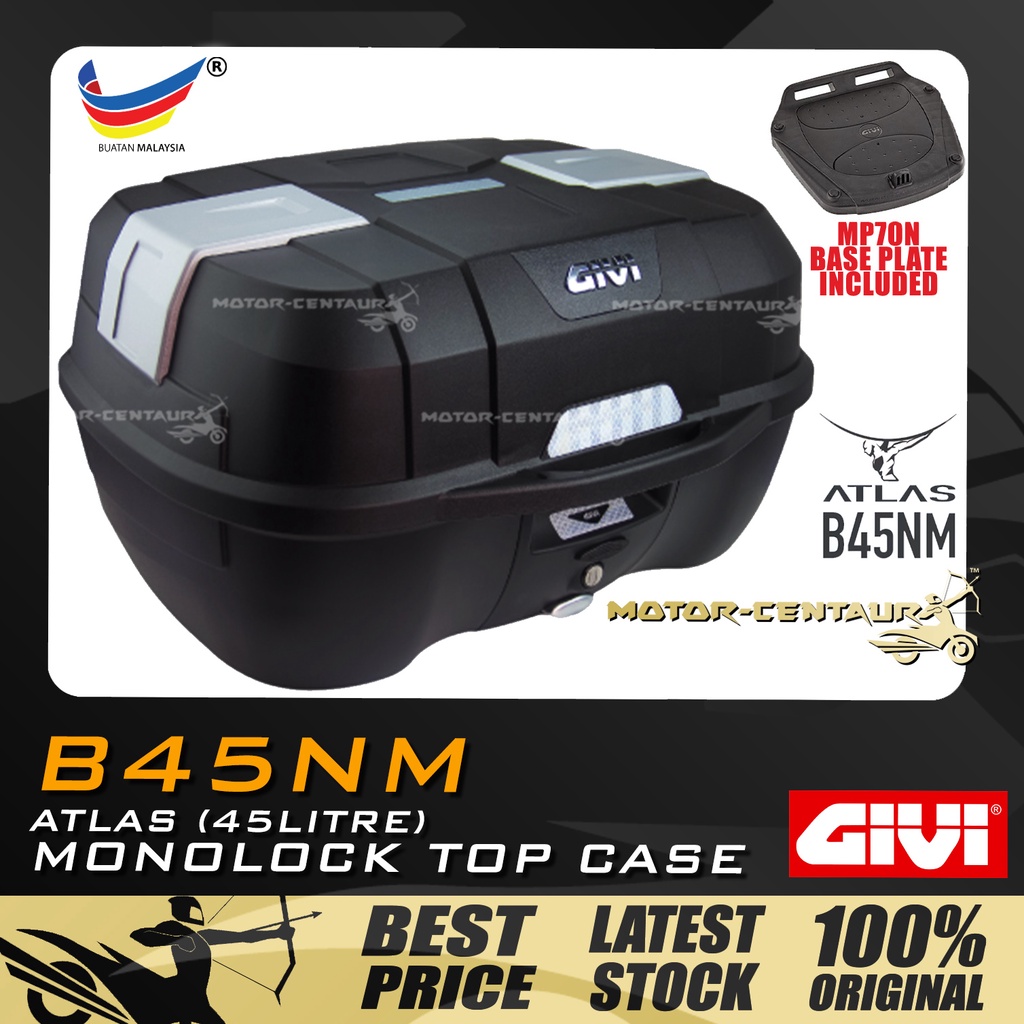 KOTAK/BOX GIVI MONOLOCK TOP CASE B33, B45, B33NM, B33N2M, B33NTM-ADV, B45NM, B45NM-ADV ATLAS ...
