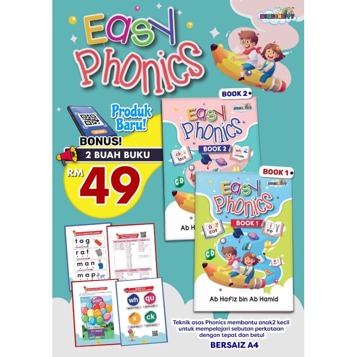 PHONICS BUKU PHONICS DENGAN AUDIO QR CODE | Shopee Malaysia