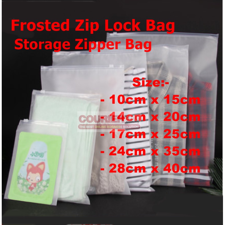 Frosted Ziplock Plastic Bag Frosted Zipper Bag Storage Packaging Bag ...