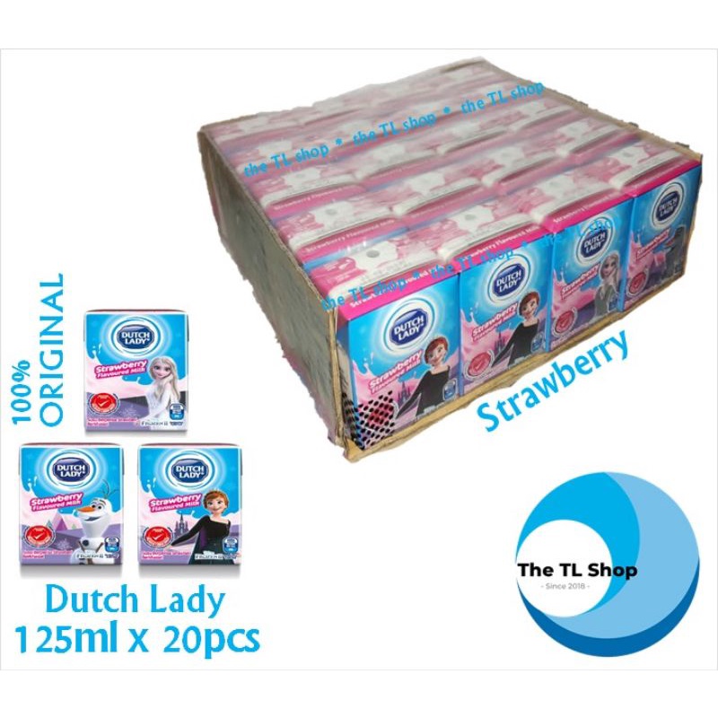 Dutch Lady Strawberry Milk UHT 125ml X 20unit | Shopee Malaysia