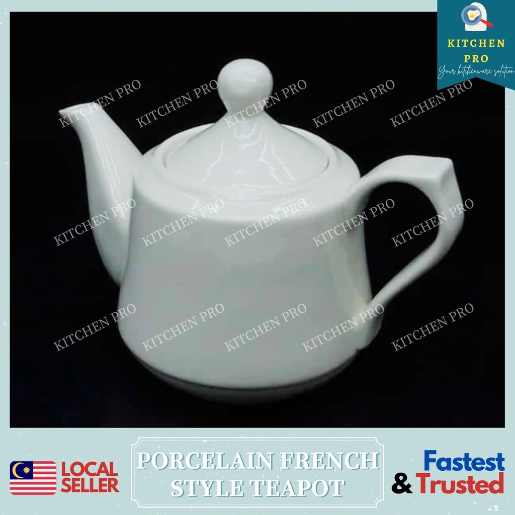 𝐊𝐈𝐓𝐂𝐇𝐄𝐍 𝐏𝐑𝐎 | French Style White Porcelain Creative Teapot / High ...
