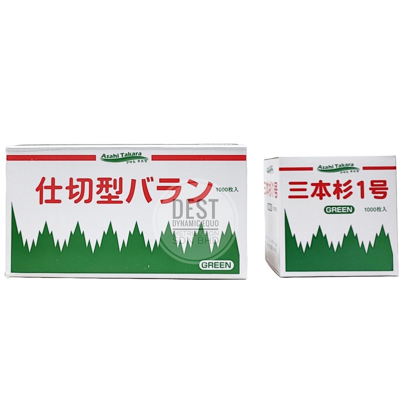 Baran Hako Iri (Mountain, No.1) Shikiri Gata 1000's Oba Leaf 500's ...