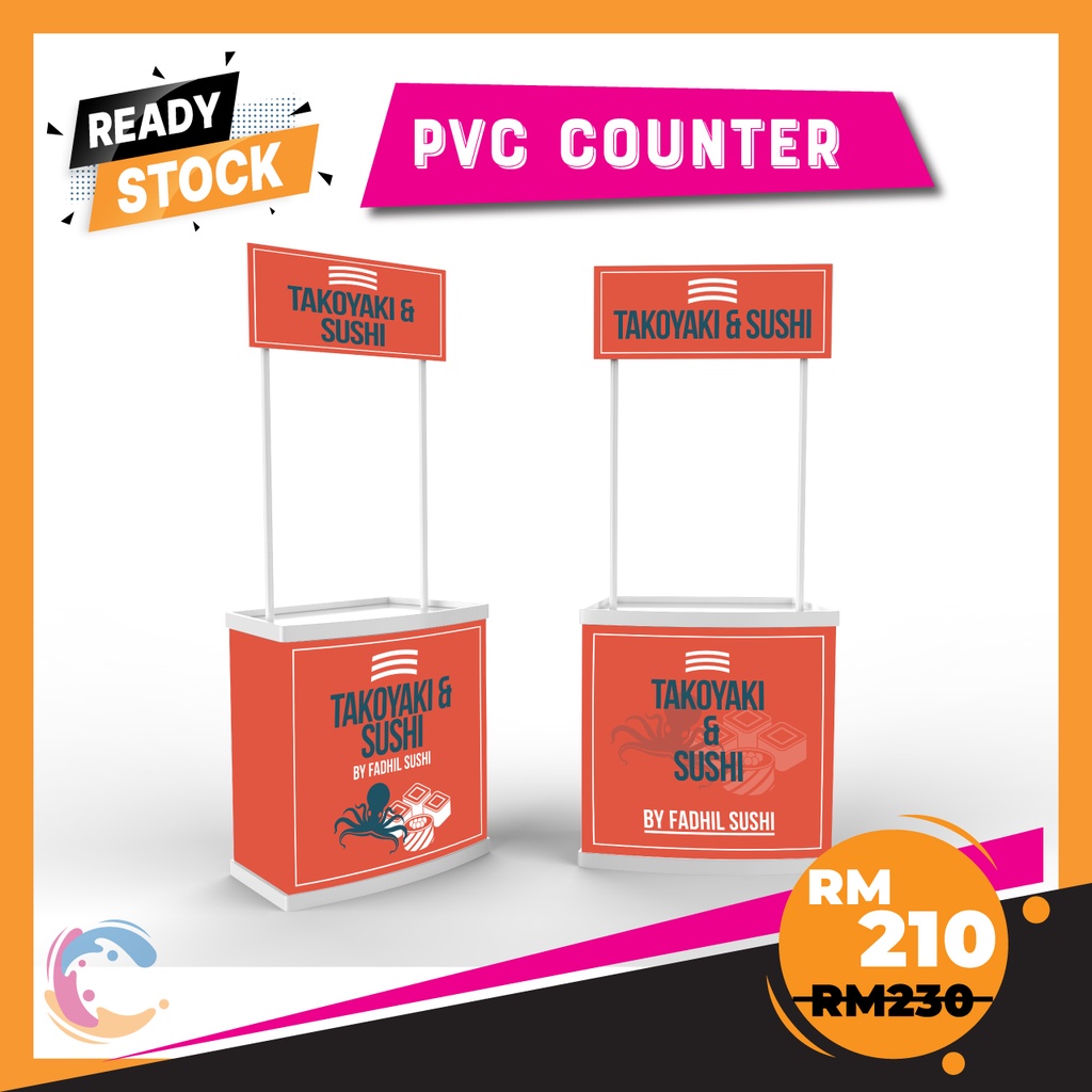 (READY STOCK) PVC Counter Booth / PVC Portable Booth Counter / PVC ...