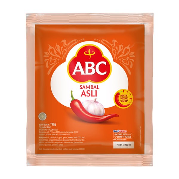 Abc Sambal Sauce - Sambal Sachet Packaging 22 x 9gr | Shopee Malaysia