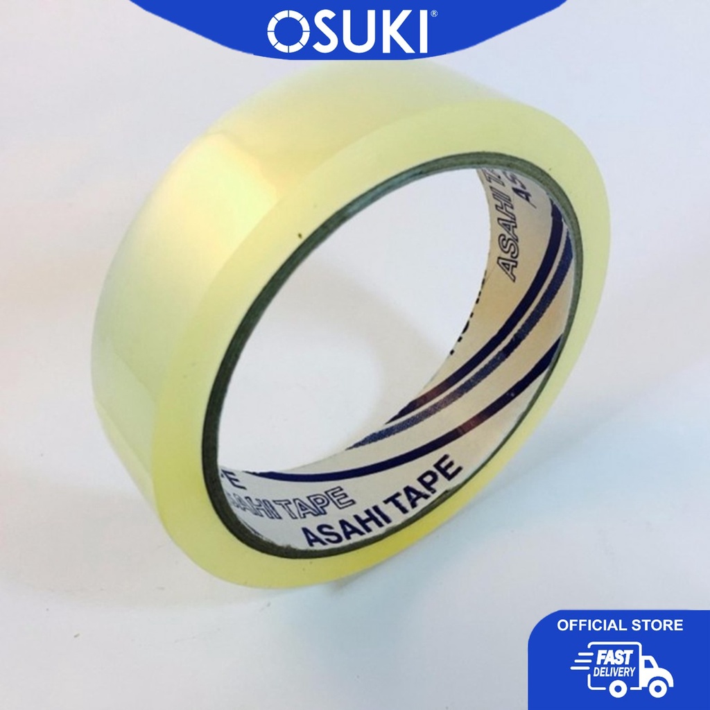 OSUKI 12 Rolls Adhesive Clear Opp Tape (24mm x 50m) | Shopee Malaysia