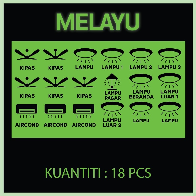 sticker label suis glow in the dark|sticker switch label|stiker suis ...