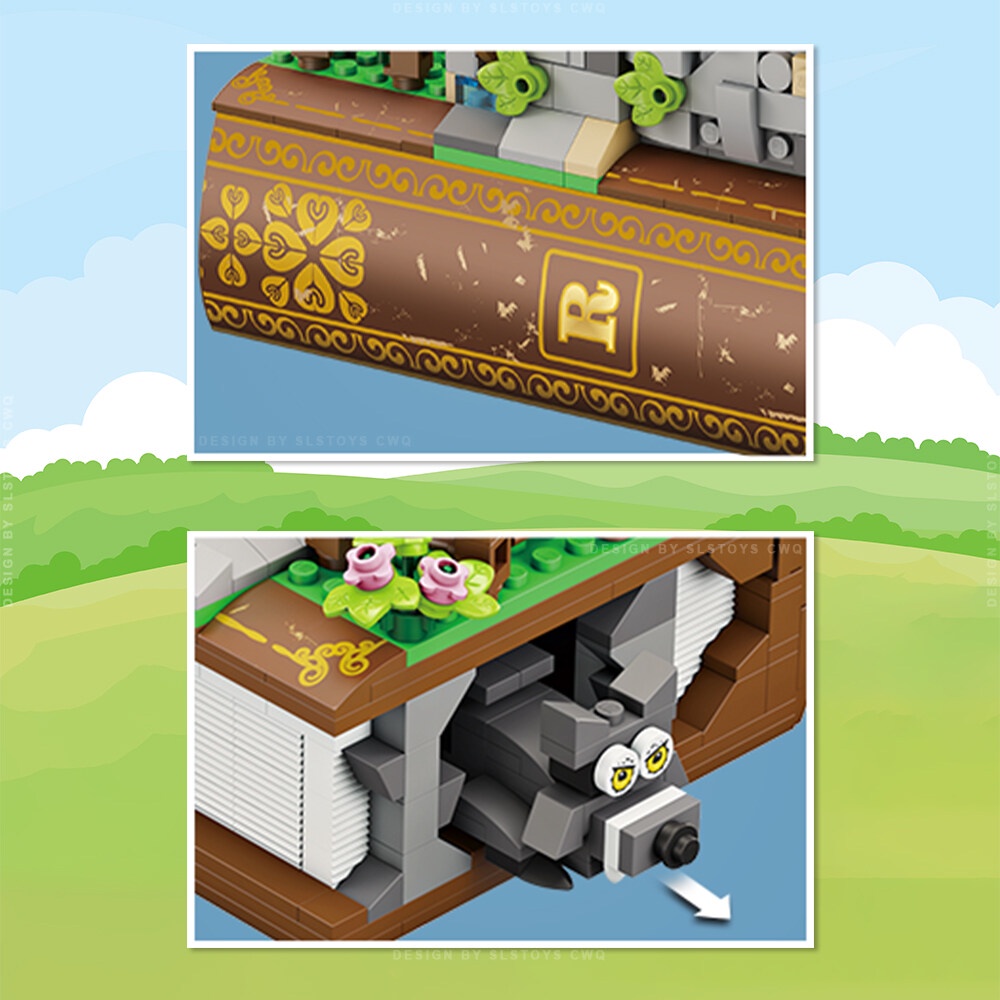 LOZ IDEAS Mini Block 1926 Village Farm House Keep Sheep Away From Wolf ...