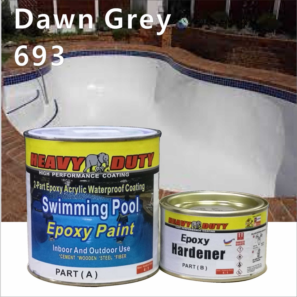 693 DAWN GREY 🔥READY STOCK🔥SWIMMING POOL PAINT TOW PART EPOXY ACRYLIC ...