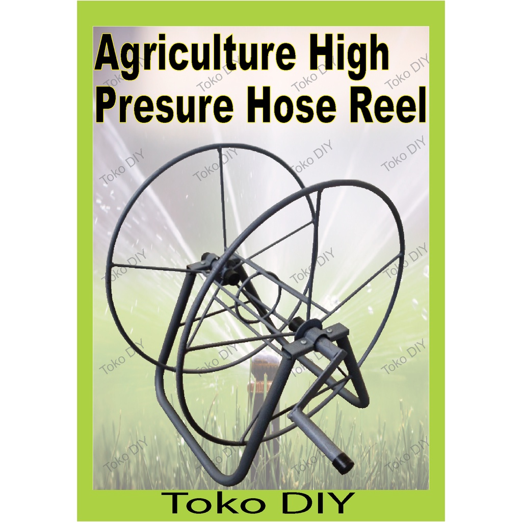 AGRICULTURE CHEMICAL PIPE HOSE REEL CART/ METAL HOSE RACK ( 100 METER ...