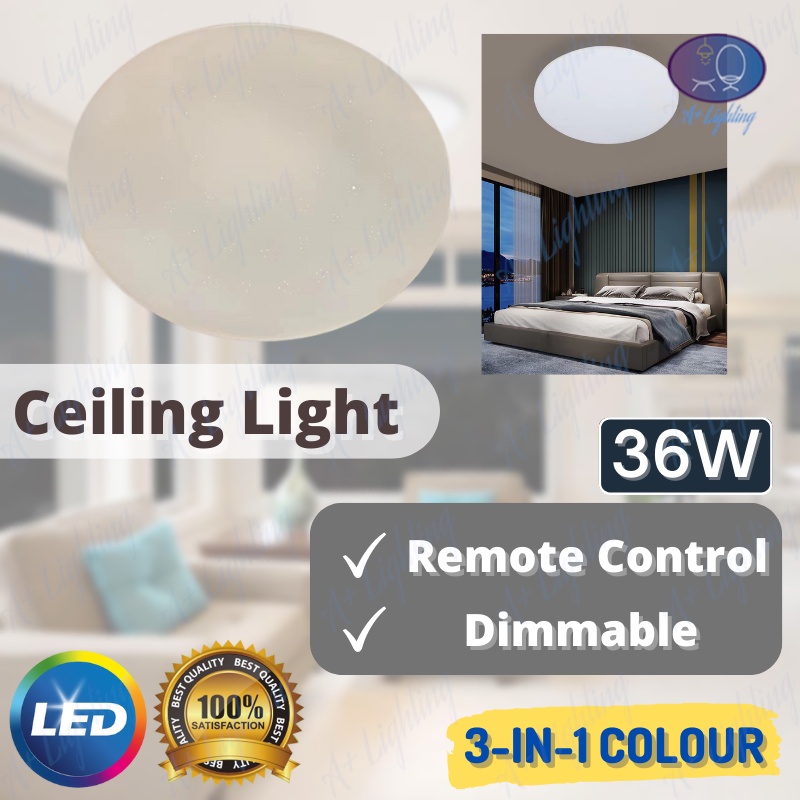 LAMPU SILING LED 36W WHITE COLOUR MULTI COLOUR LIGHT PANEL LIGHT WITH ...