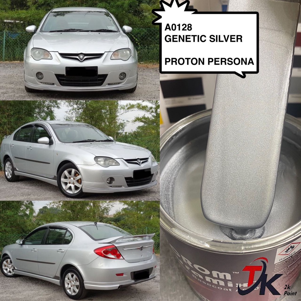 A0128 GENETIC SILVER - PROTON PERSONA - 2K PAINT/FAST DRY/CAR PAINT/CAT ...
