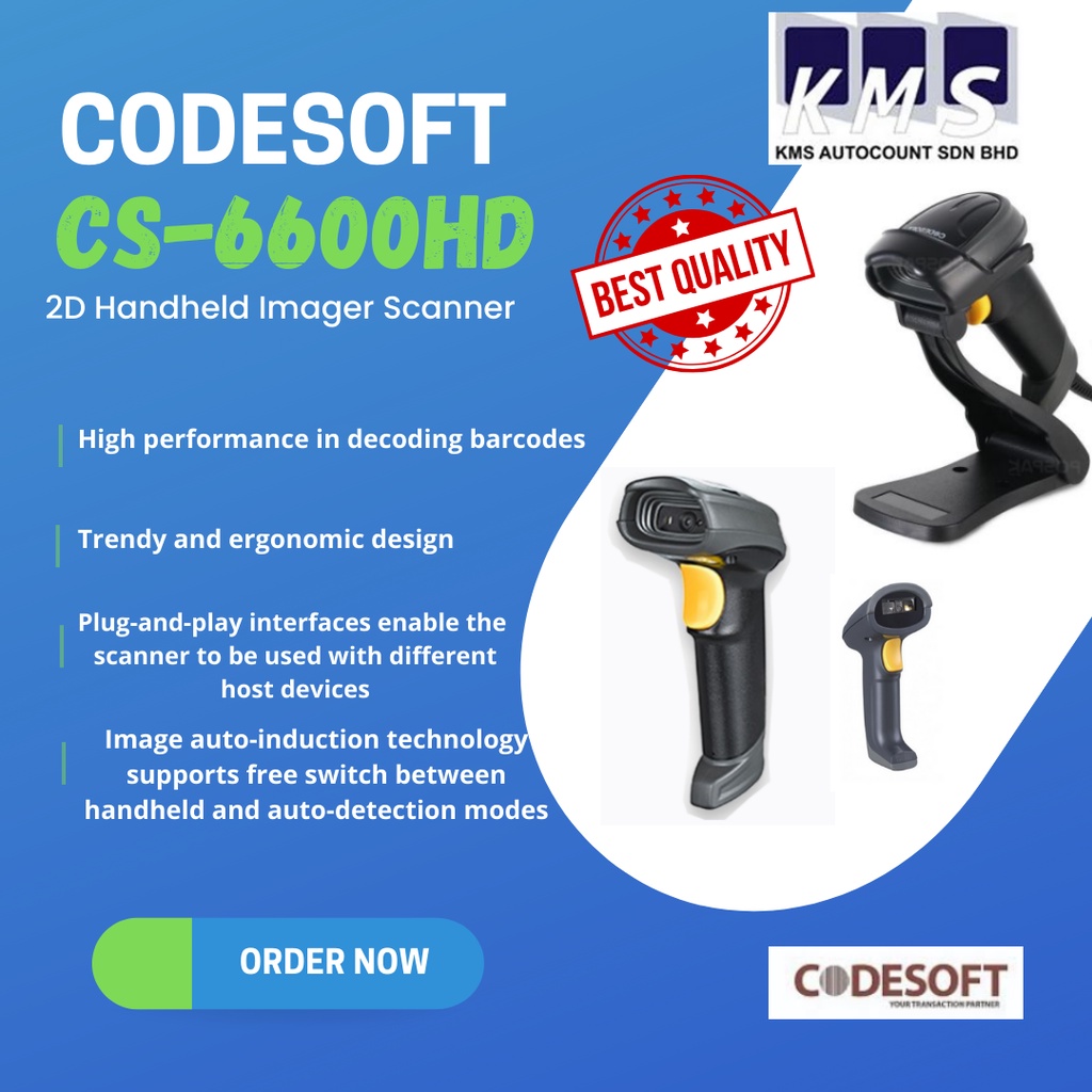 Codesoft CS-6600 2D Handheld Imager Scanner | Shopee Malaysia