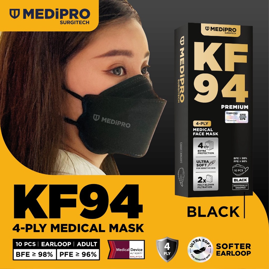 EMPRO RESPIRATOR KF99 PRO COPPER OXIDE ANTIMICROBIAL FACE MASK (10'S ...