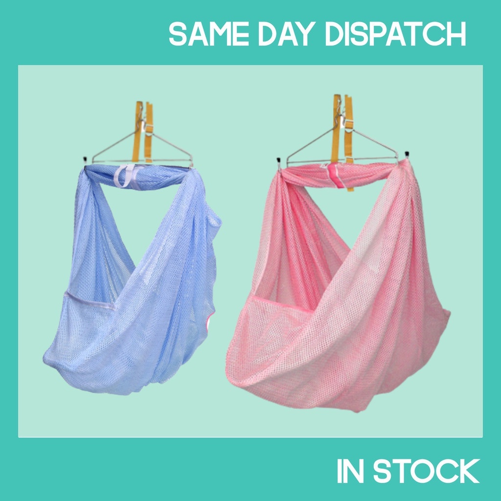 Baby Spring Cot Cradle Net With Head Cover Kain Buaian Baby Sarong Kain ...