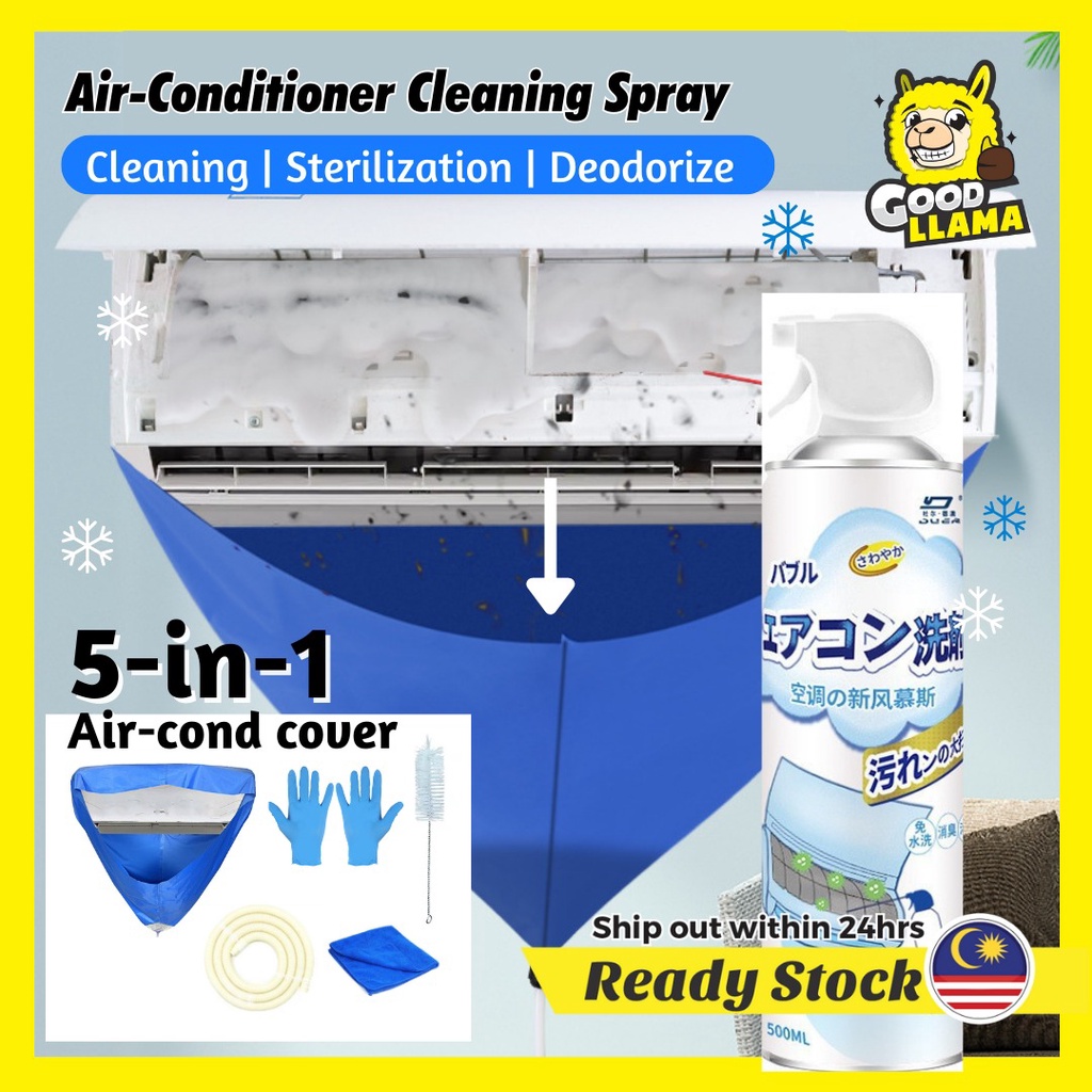GOOD LLAMA Air Cond Spray Cleaner Foam Dust Freeze Coil Cleaner Cuci ...