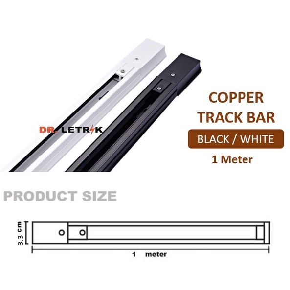 1Meter 2Meter Track Rail For Track Light / LED Track Light ( Black ...