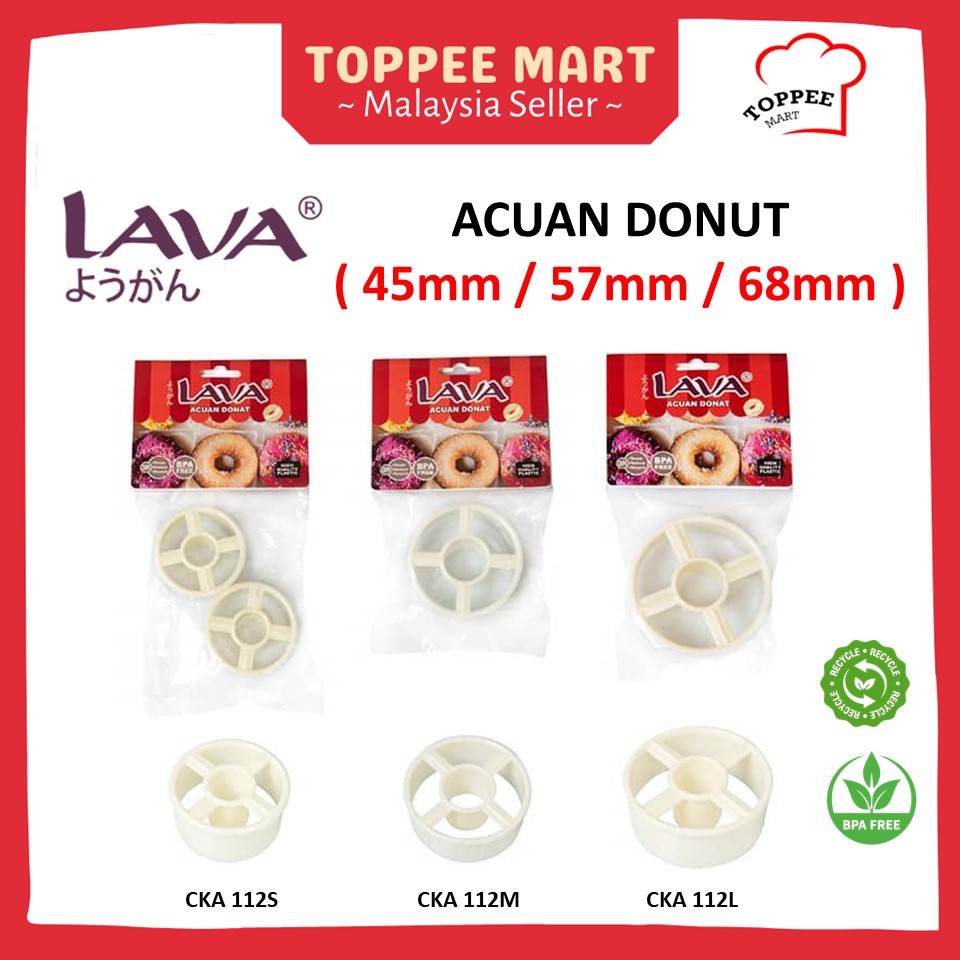 LAVA - ACUAN DONUT CKA112S / CKA112M / CKA112L / Donut Cutter/ Dolnat ...