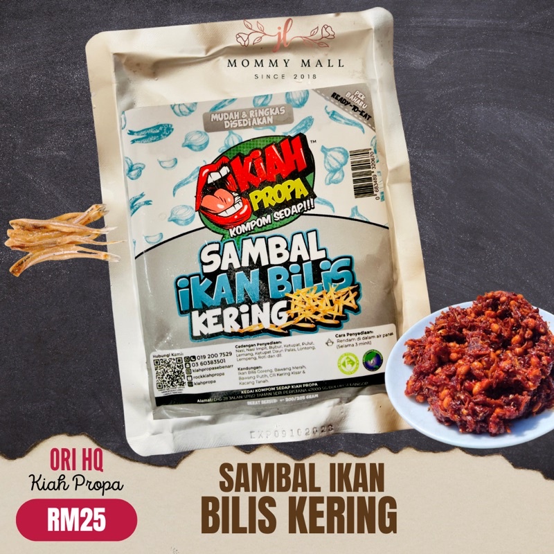 Sambal Ikan Bilis Kering Kiah Propa Original HQ | Shopee Malaysia
