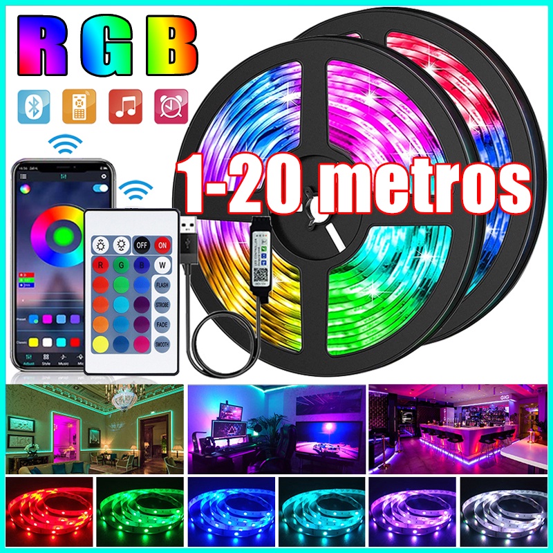 Led Strip Lights 5M 5050 RGB 5V USB Powered Music Sync RGB TV Backlight ...