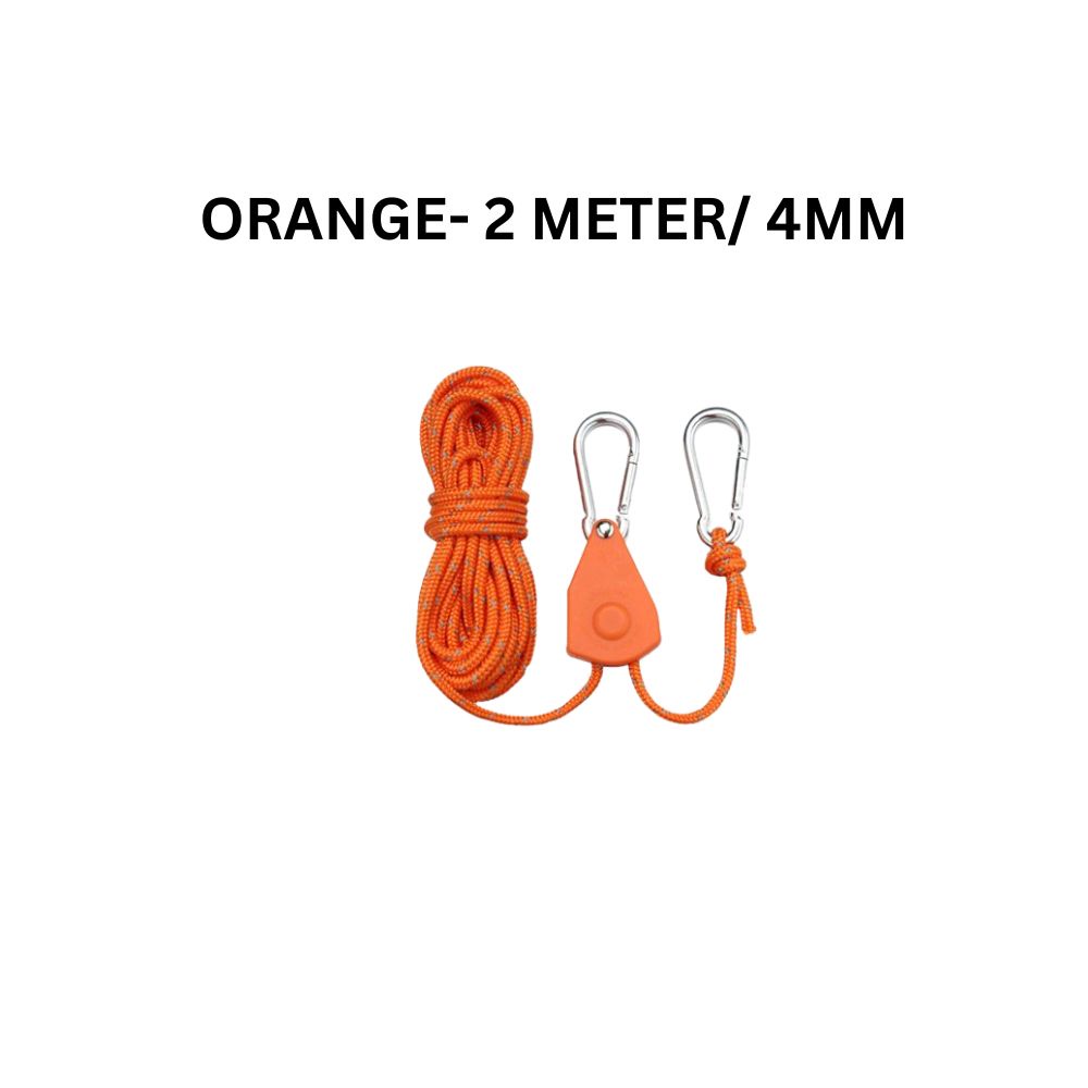 2M Rope Pulley Adjuster Camping Tent Rope Buckle Adjustable Wind Rope ...