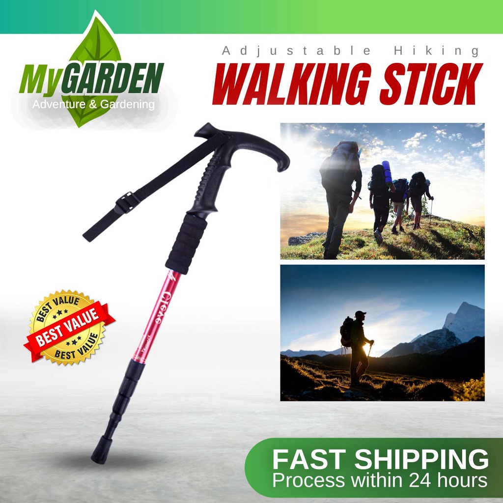 Adjustable Hiking Waling Stick Anti-Shock Lighweight Adventure ...