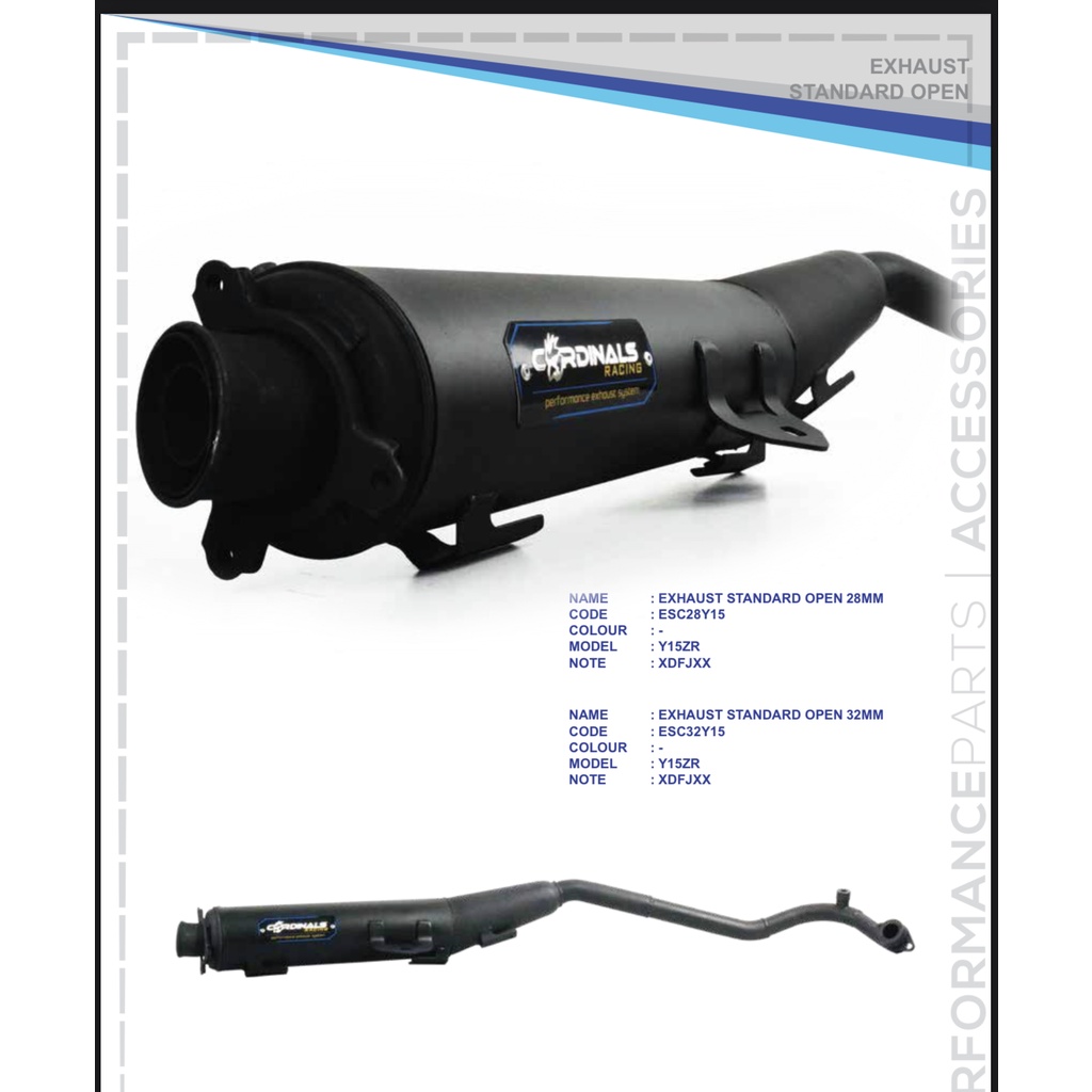 CARDINALS RACING Y15ZR CUTTING STANDARD RACING EXHAUST Y15ZR V1 / V2 ...