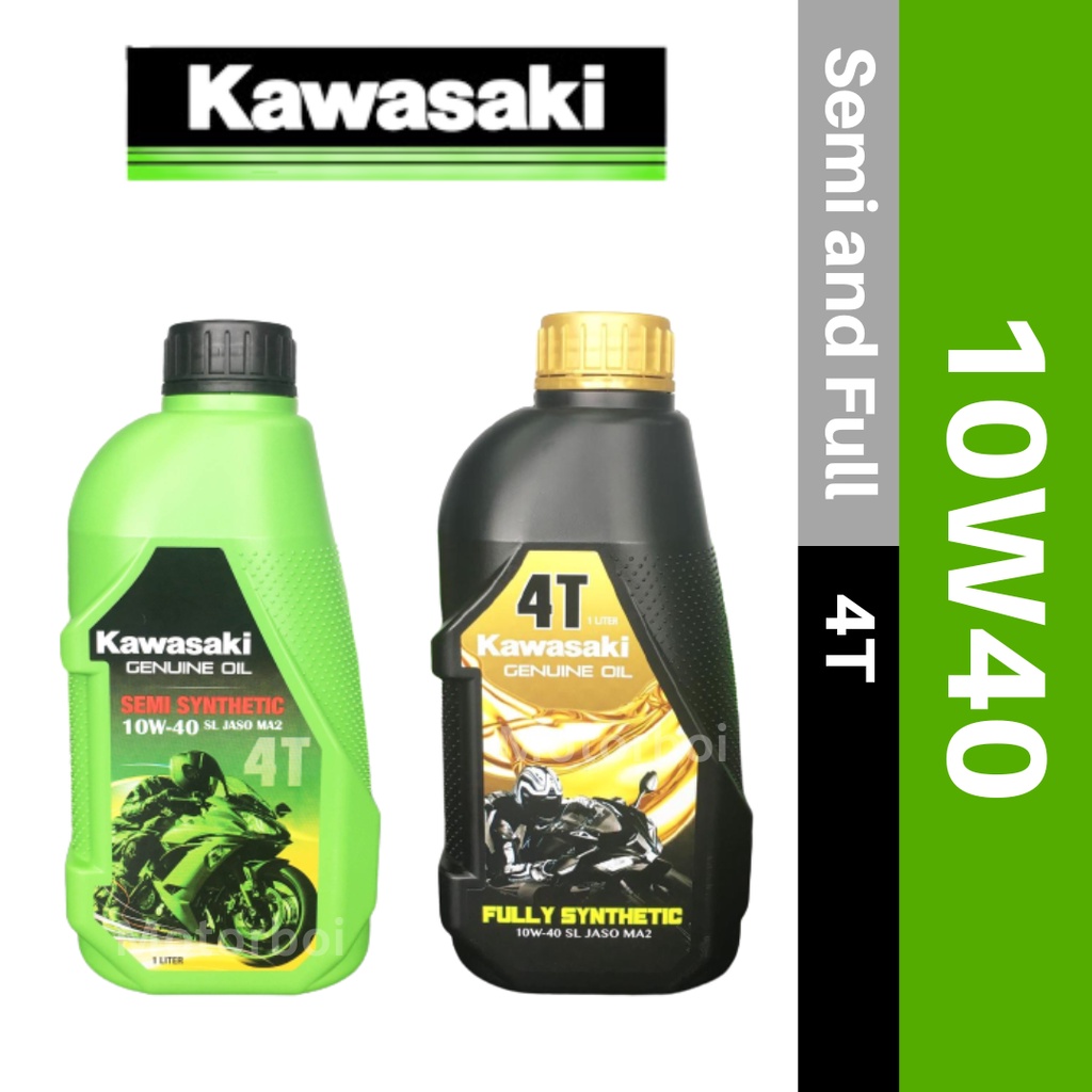 KAWASAKI 10W-40 4T Semi and Full Synthetic motorcycle genuine oil SL ...