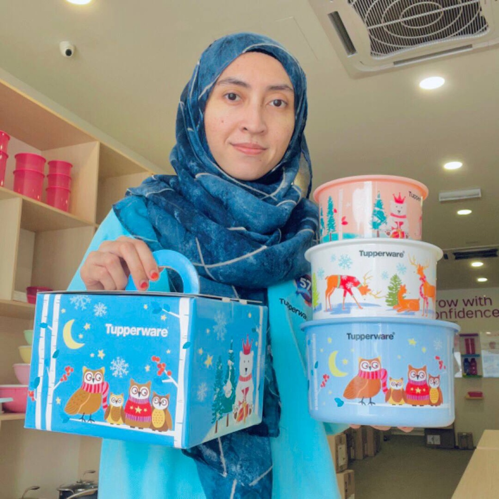 Tupperware Winter Wonder OT Collection Set 3pcs One Touch Food ...