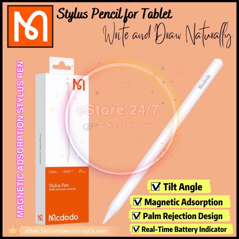 Mcdodo CH 892 308 Palm Rejection Stylus Pen Magnetic Long Work Time ...