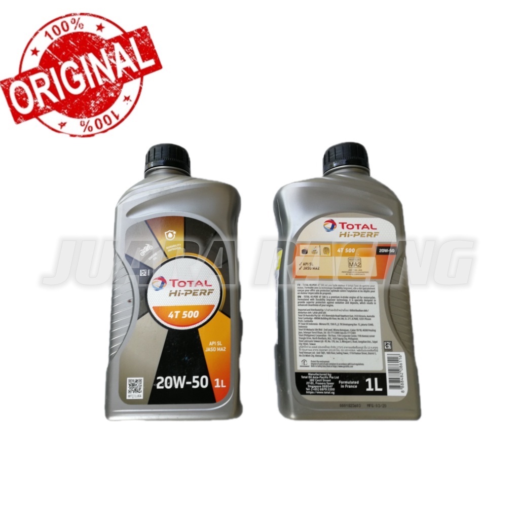 4T ENGINE OIL (4T 500) SPECIAL HI PERF (20W50) 100% ORIGINAL FROM TOTAL ...