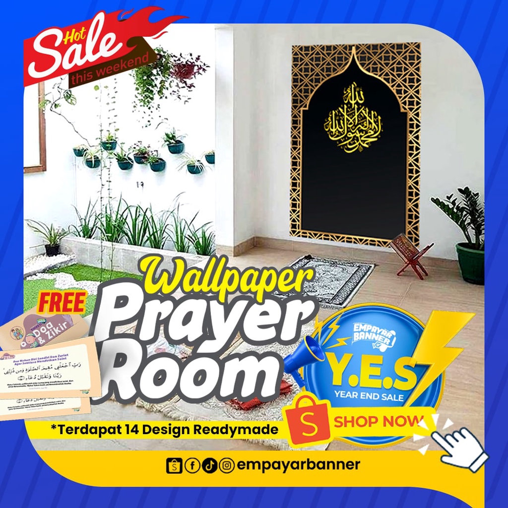 Decor Mihrab Ruang Solat, Bilik Tidur, Ruang Tam Hiasan Islamic untuk ...