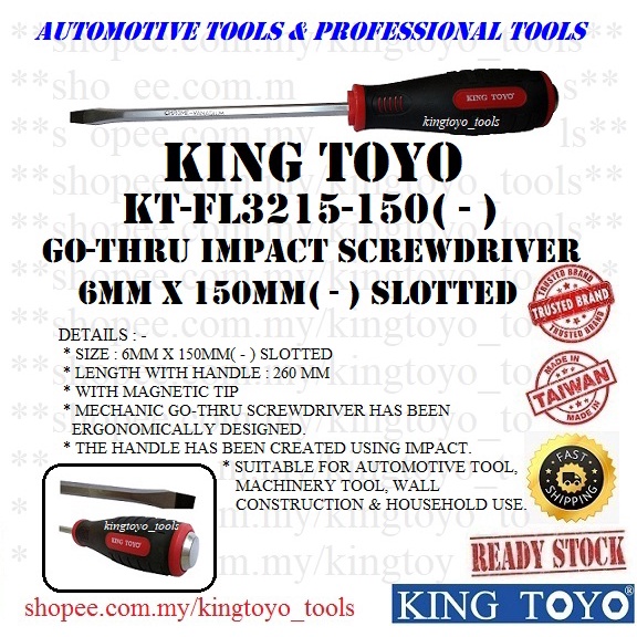 KT-FL3215-150( - ) ~ Original KING TOYO Go-Thru Impact Screwdriver ...