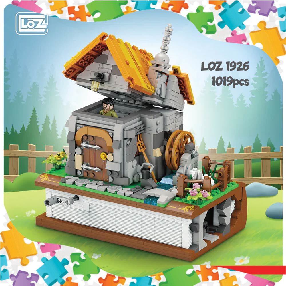 LOZ IDEAS Mini Block 1926 Village Farm House Keep Sheep Away From Wolf ...