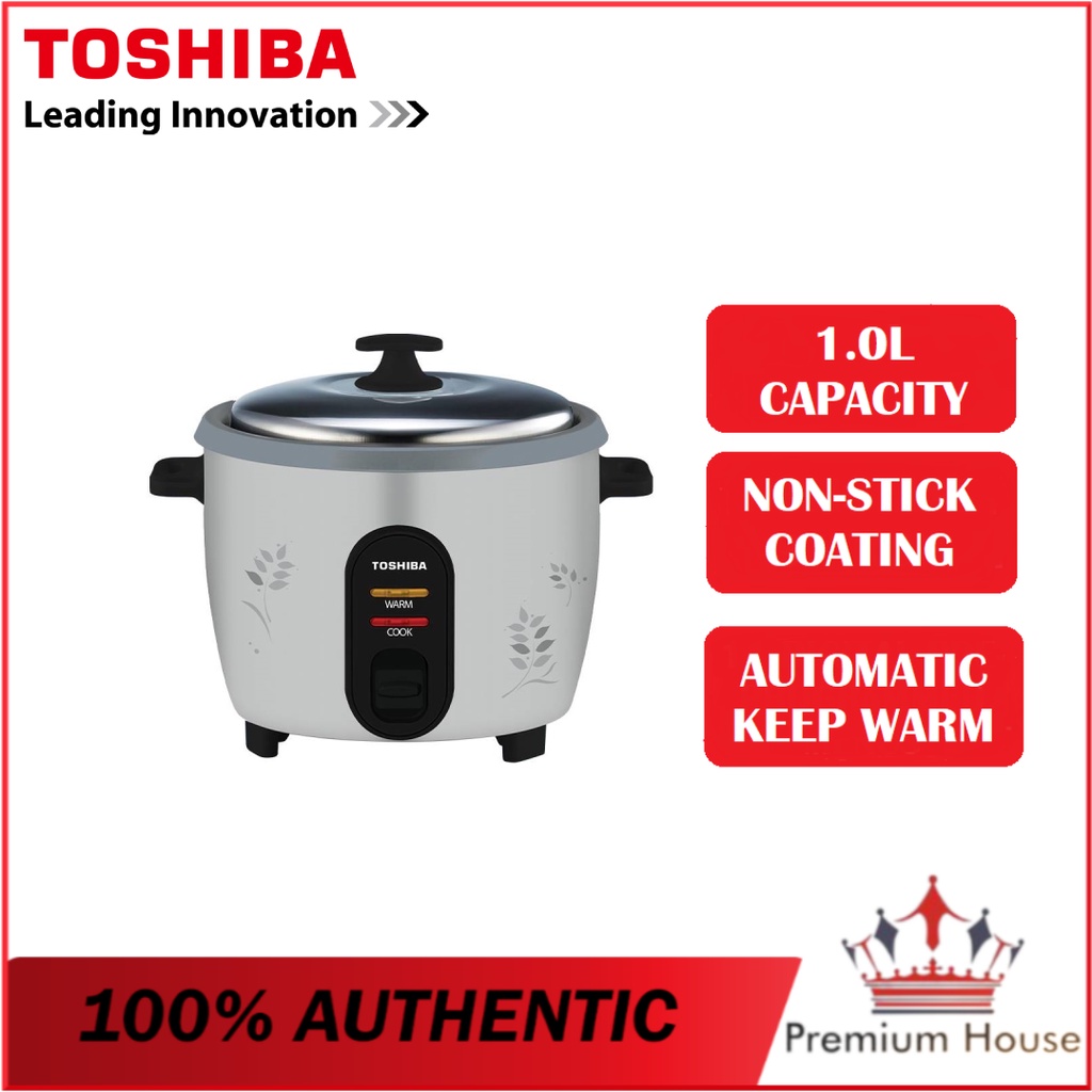 TOSHIBA 1L Conventional Rice Cooker RC-T10CEMY(GY) | RC-T10CEMY(GD ...