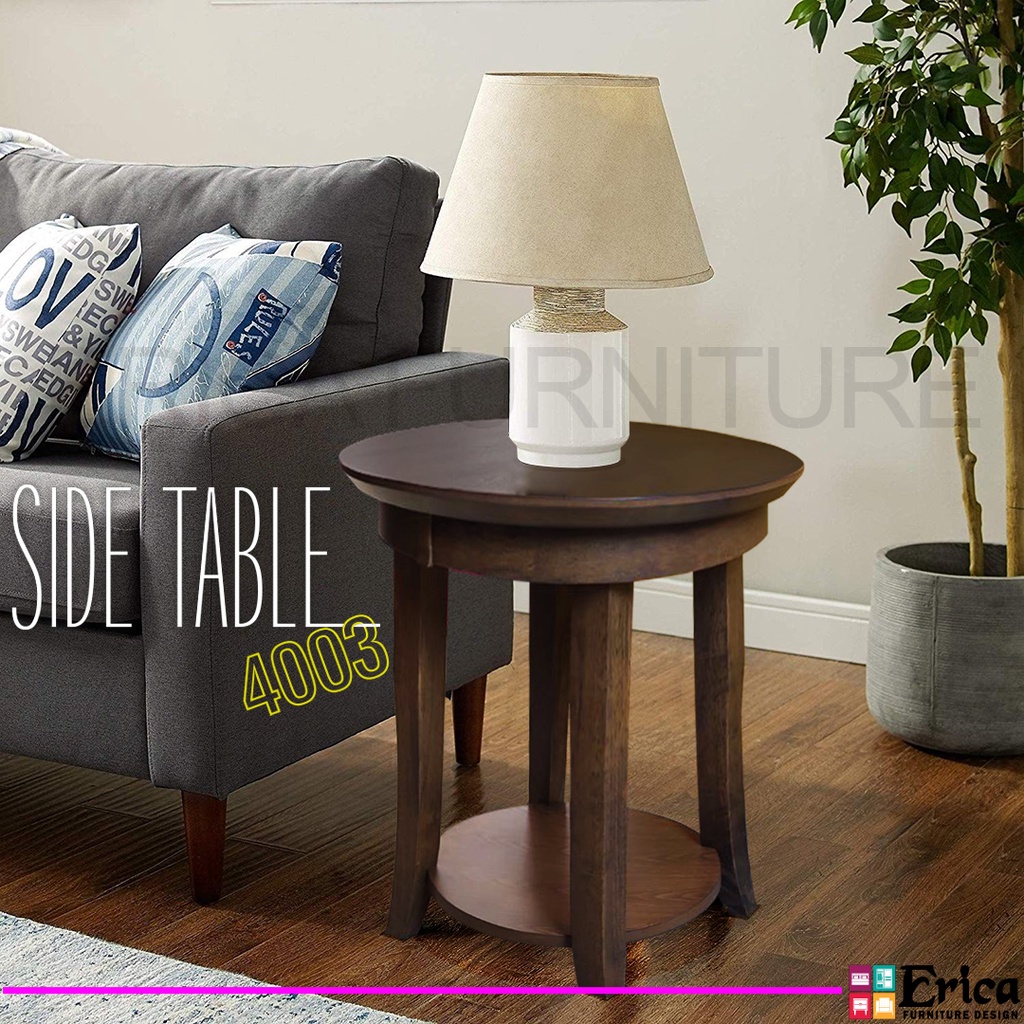 [FREE SHIPPING] Erica Solid Wood SIde Table 4003/Solid Wood/ Modern ...