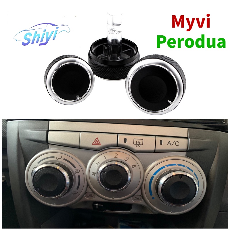 Perodua Myvi Car Accessories Air Conditioning Knobs3pcs Aluminium Alloy ...