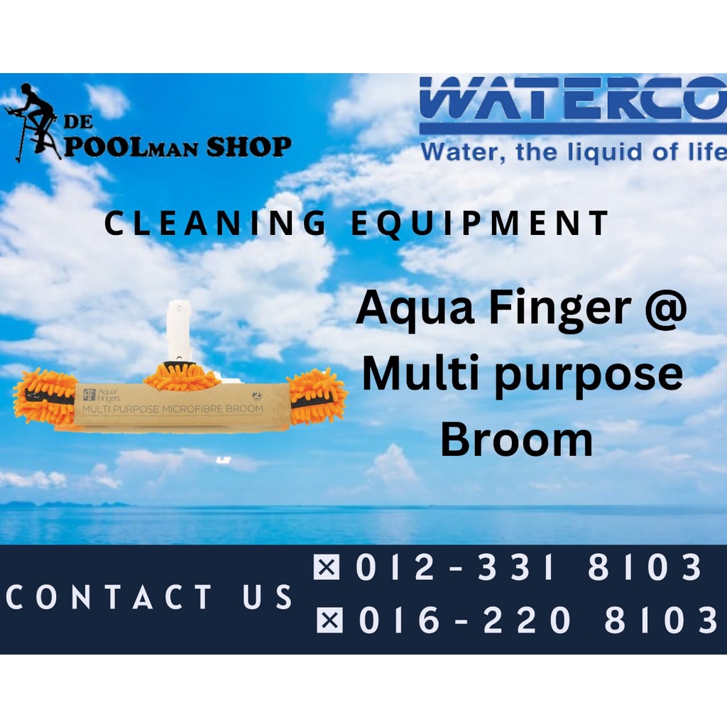 WATERCO AQUA FINGERS MULTI-PURPOSE MICROFIBRE POOL BROOM PRO ...