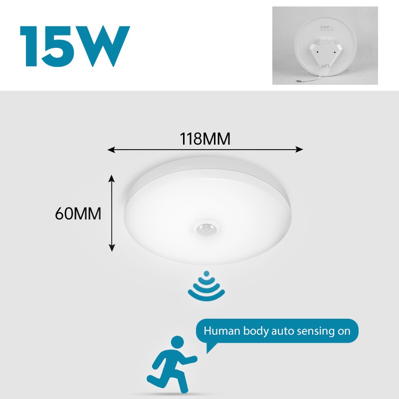 🔥Fast-ship KL Motion Sensor Ceiling Light LED Lampu Automatik Turn On ...