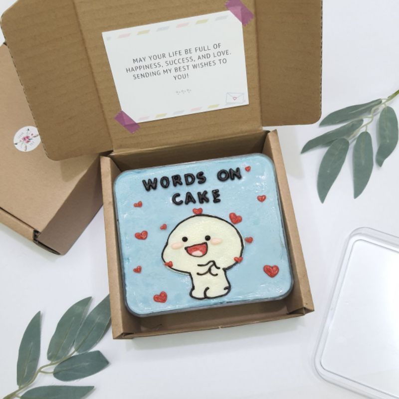 💥NEW!! KEK BATIK CUTE /AESTHETIC CAKE /Gift Box /White Chocolate + Kek ...