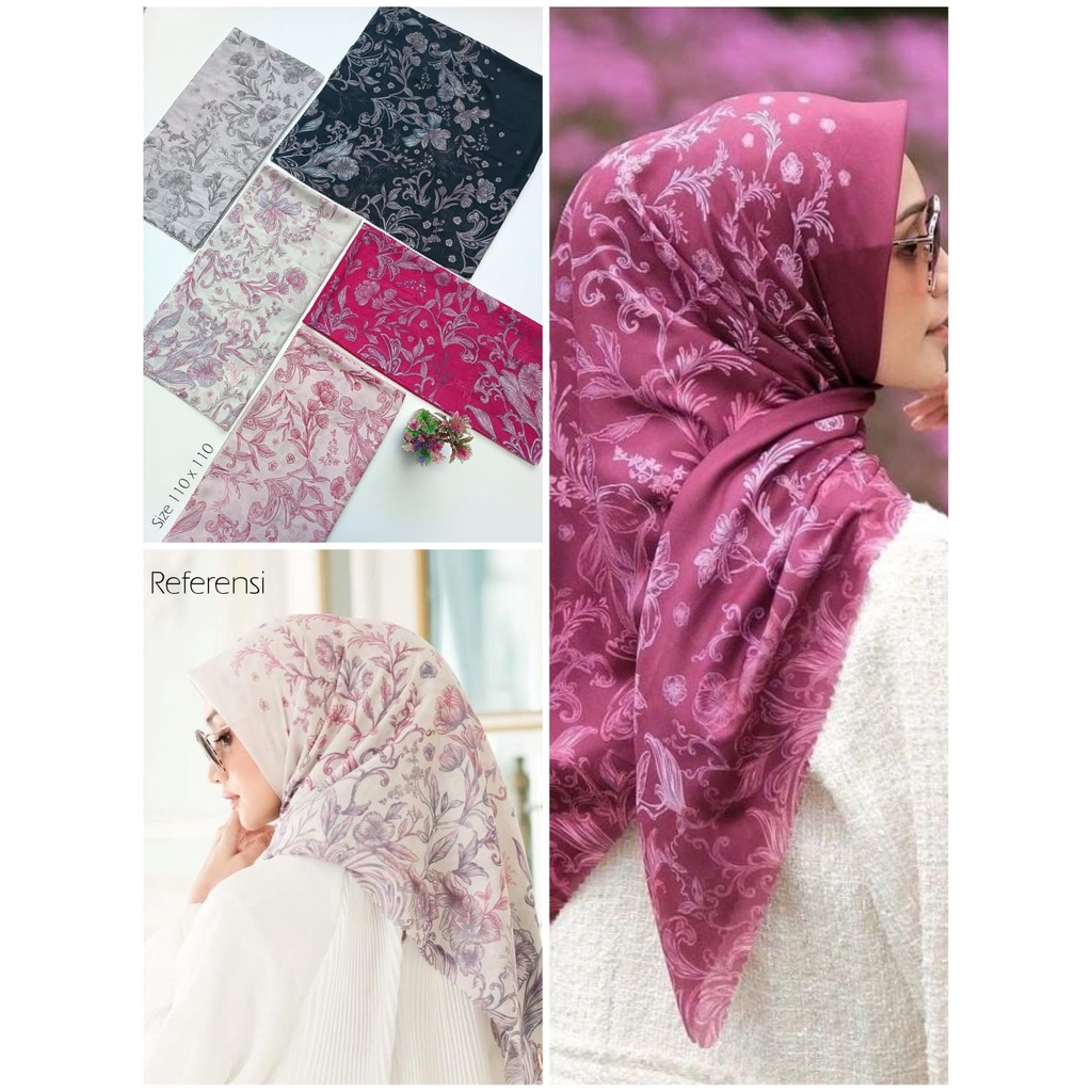 Denay KW Laser Cut Latest Motif Rectangular Hijab Voal Material ...