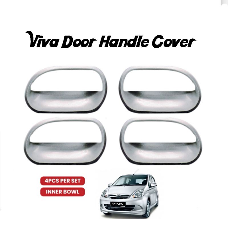 Perodua Viva Door Handle Bowl Trim Cover Chrome (1 Set = 4 Pcs ...